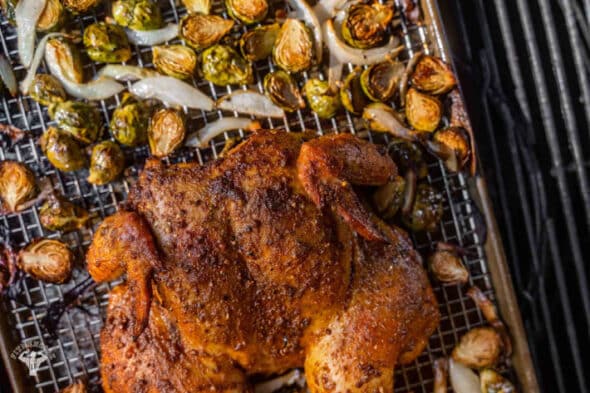 Peruvian Roasted Chicken (Pollo a la Brasa) & Crispy Brussels Sprouts ...