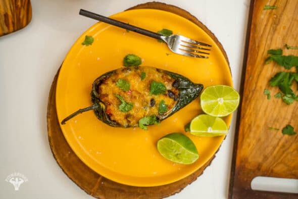 Chili Stuffed Poblano Peppers - Fit Men Cook