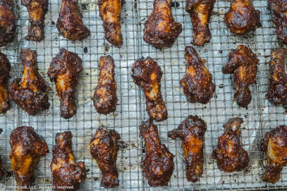 Game Day Sticky Raspberry Chipotle Wings - Fit Men Cook