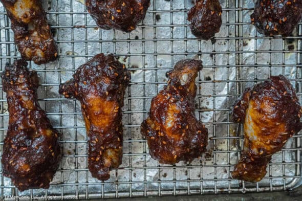 Game Day Sticky Raspberry Chipotle Wings - Fit Men Cook