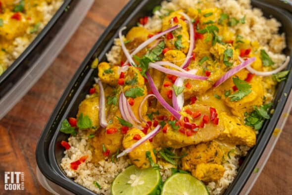 Caribbean-Inspired Chicken & Plantain Curry Meal Prep - Fit Men Cook