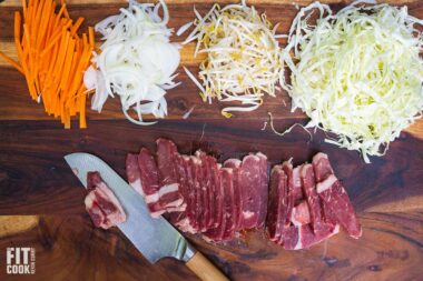 Lighter Mongolian Beef Bowl - Fit Men Cook