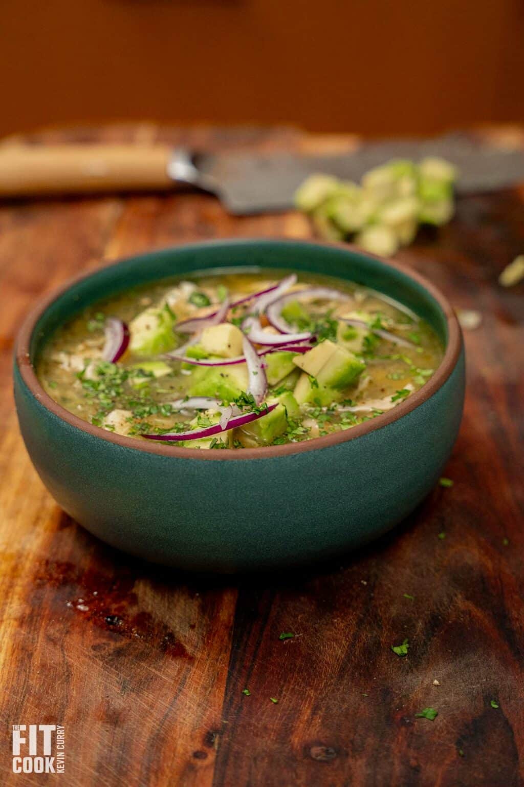 Green Chile Chicken Soup with White Beans - Fit Men Cook