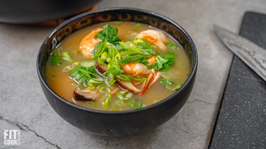 Shrimp Stir-fry Soup with Bok Choy - Fit Men Cook