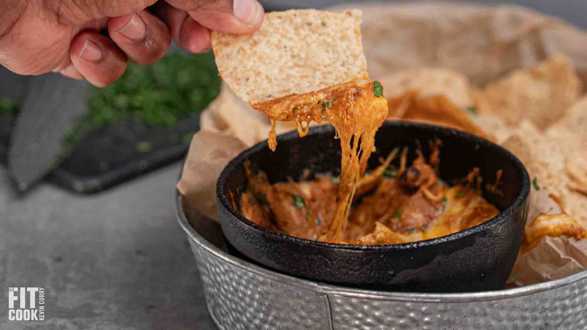 Hot Potato Bean Queso Dip - Leftover Recipe - Fit Men Cook